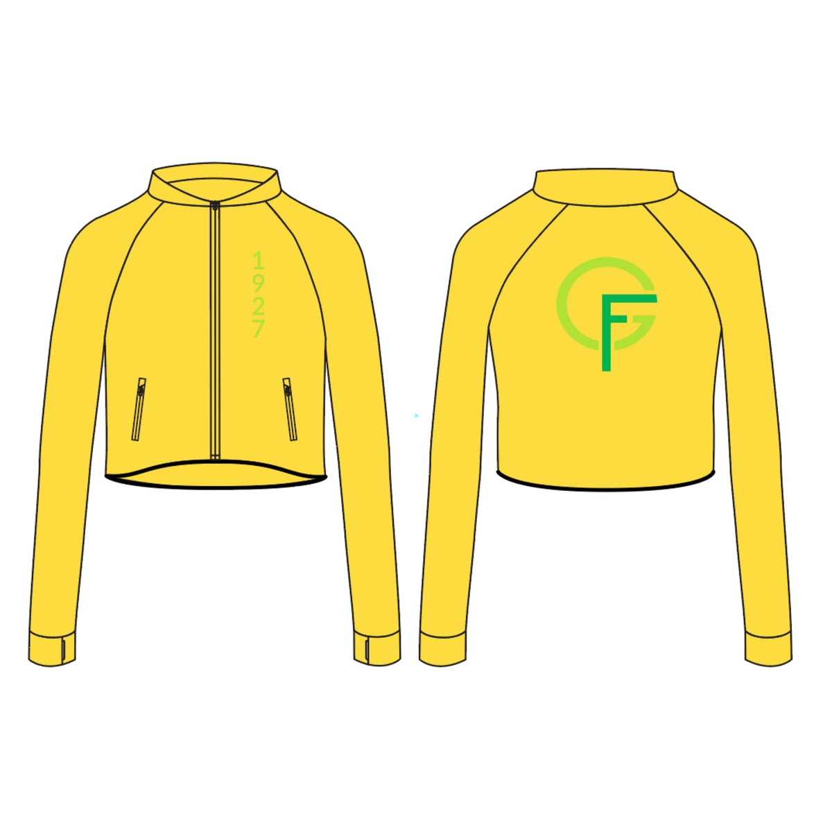 Women's Buttercup Yellow Crop Jacket - THE GIRL FRIENDS INC. 2026 CONC ...