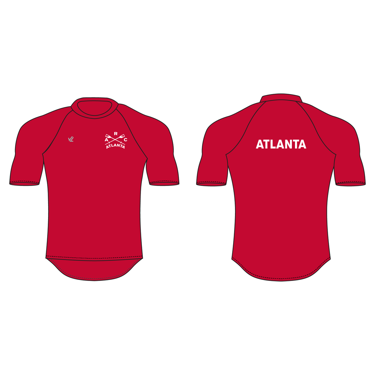 Men's Red Tech Shirt Short Sleeve - ATLANTA ROWING CLUB – JL Rowing
