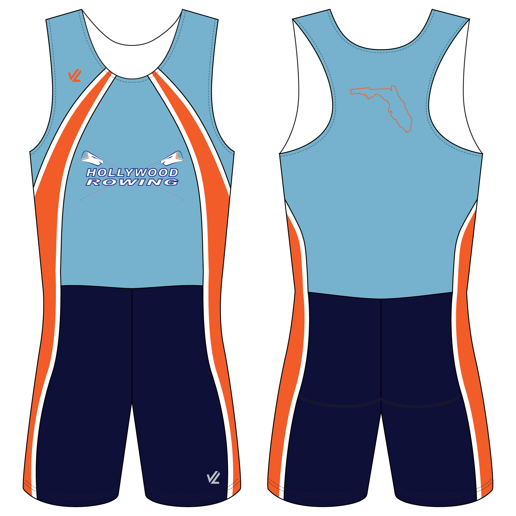 Men's Turbo Unisuit - HOLLYWOOD ROWING CLUB – JL Rowing