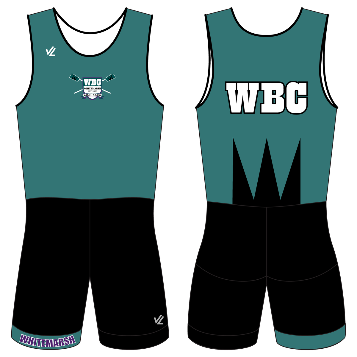 *LIGHTWEIGHT TOP* Men's Teal Classic Unisuit with Binding and Ringer ...